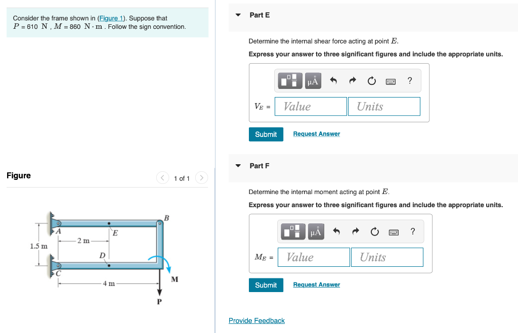 Solved Part A Consider the frame shown in (Figure 1). | Chegg.com