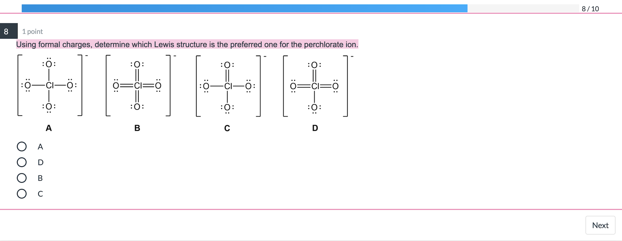 Solved 6 1 point Which structure is another resonance form | Chegg.com