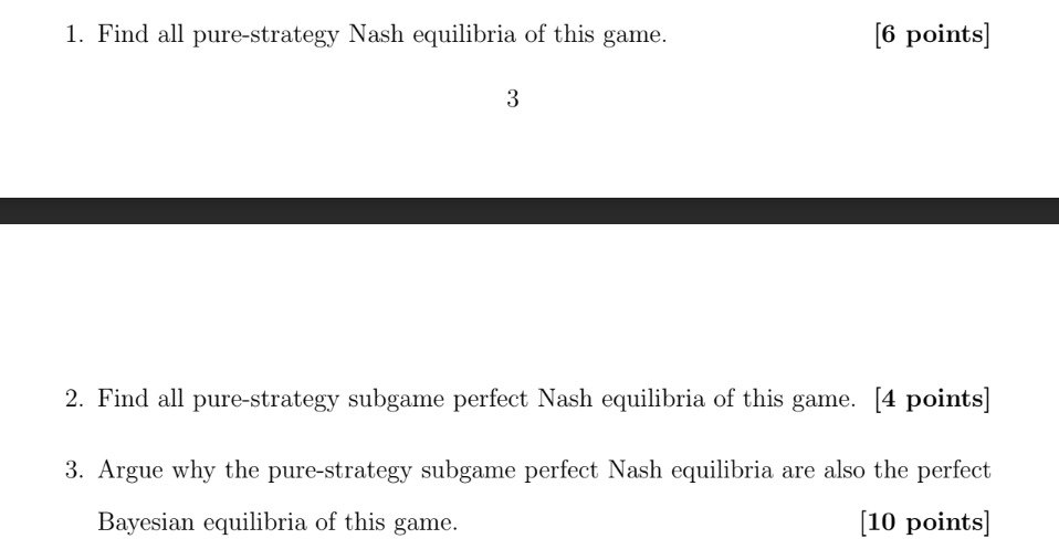 Solved Consider the following game with three players. | Chegg.com