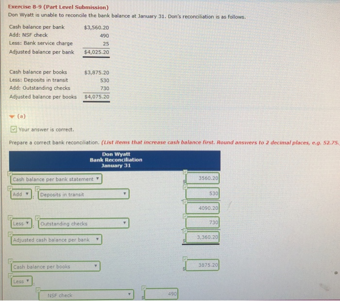 Solved Exercise 8-9 (Part Level Submission) Don Wyatt is | Chegg.com