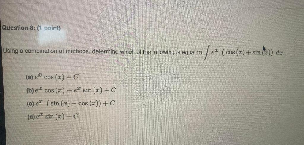 Solved Using a combination of methods, determine which of | Chegg.com