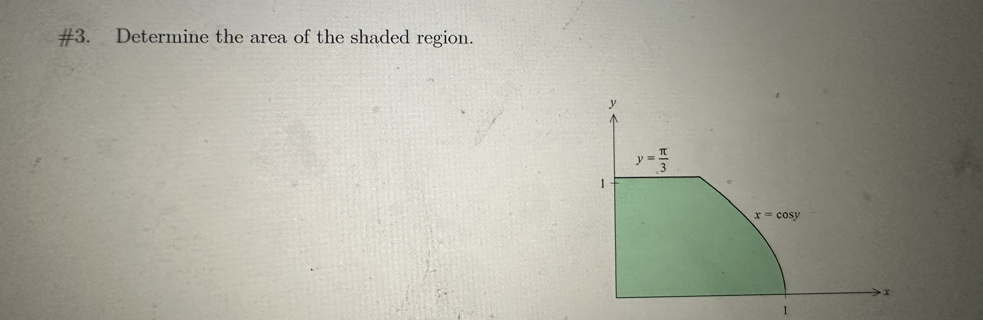 Solved \#3. Determine the area of the shaded region. | Chegg.com