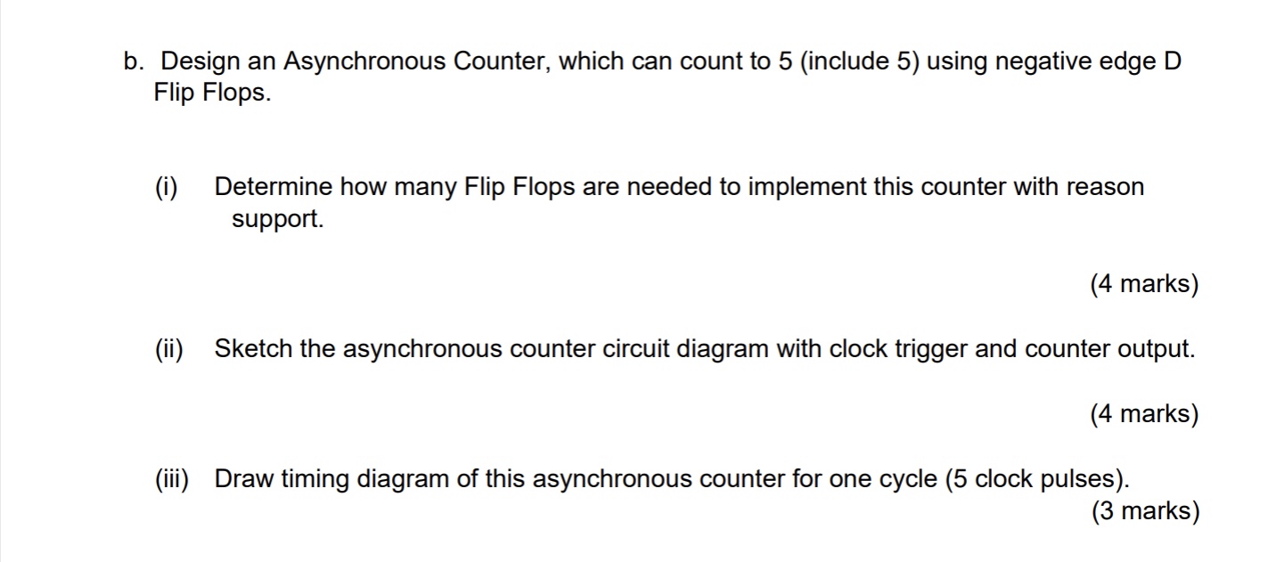 Solved Design an Asynchronous Counter, which can count to | Chegg.com