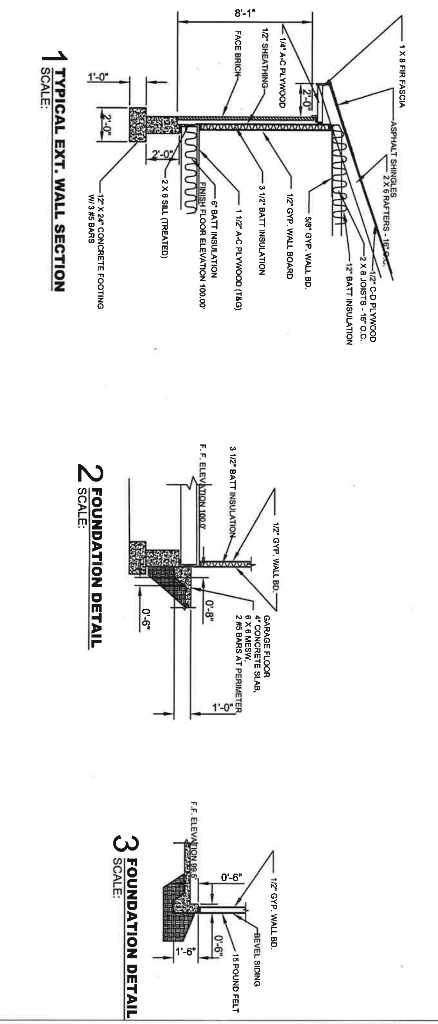 Solved Estimate the masonry work from the given drawings. | Chegg.com