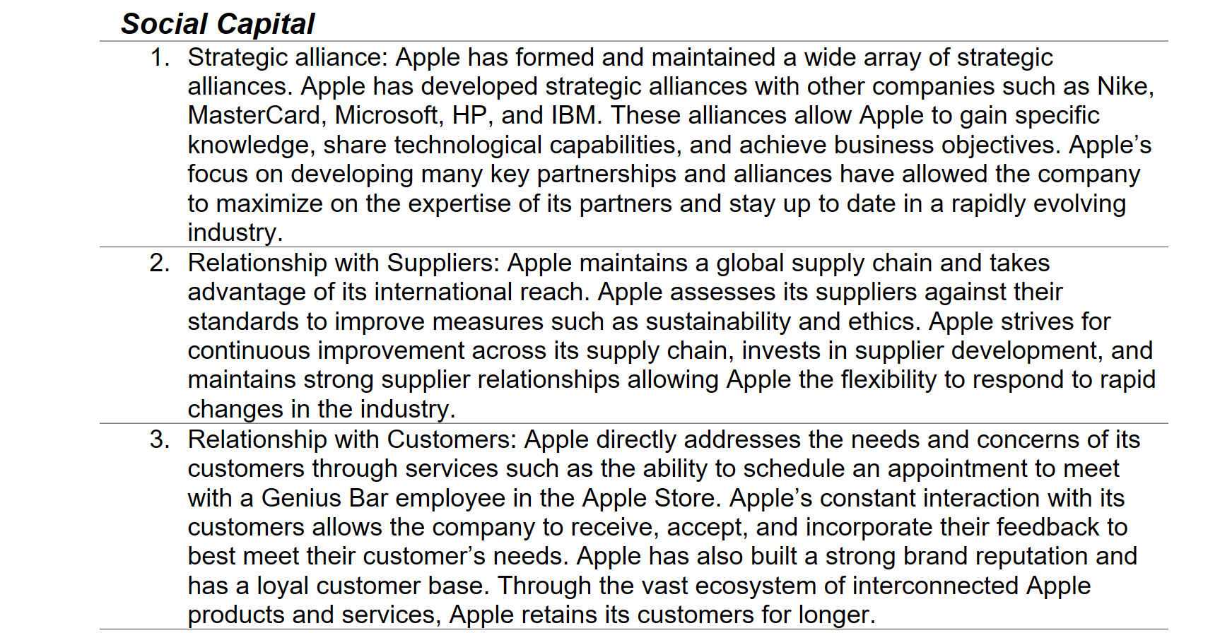 Solved I. Intellectual Assets of the Firm Identify each | Chegg.com