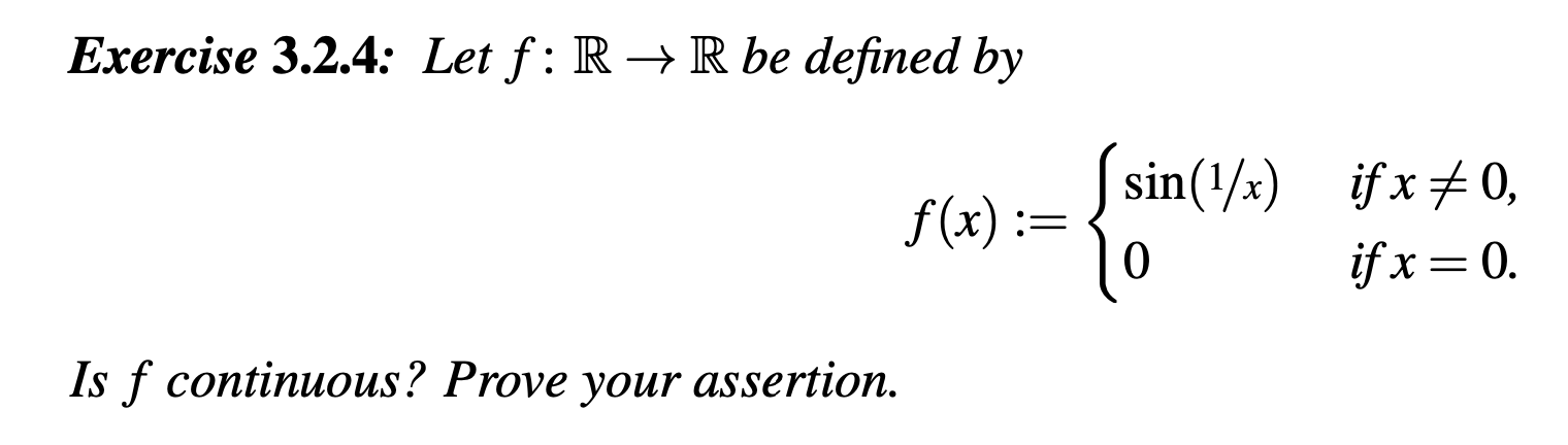 Solved Exercise 3.2.4: Let f:R→R be defined by | Chegg.com