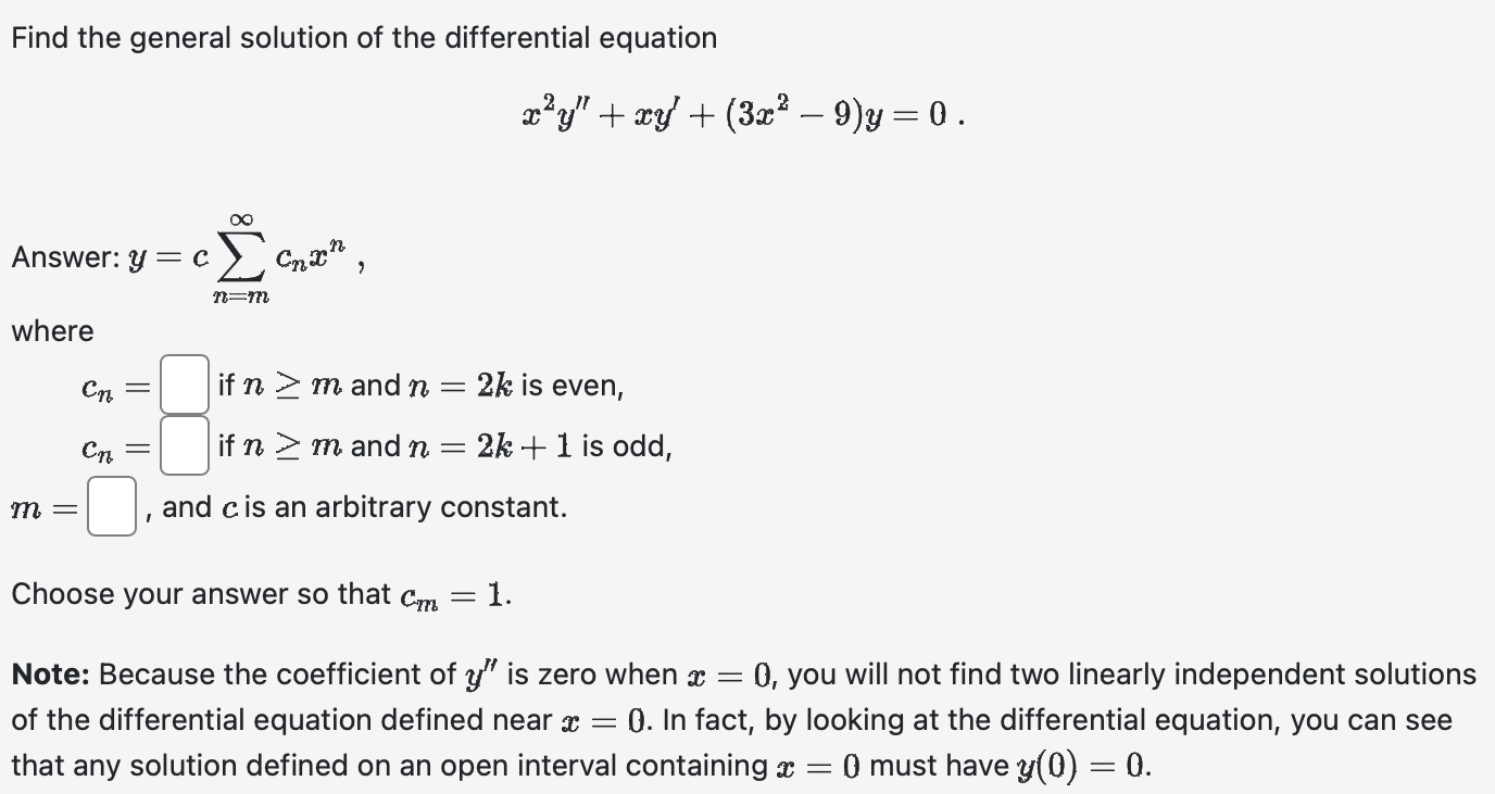 Find the general solution of the differential | Chegg.com
