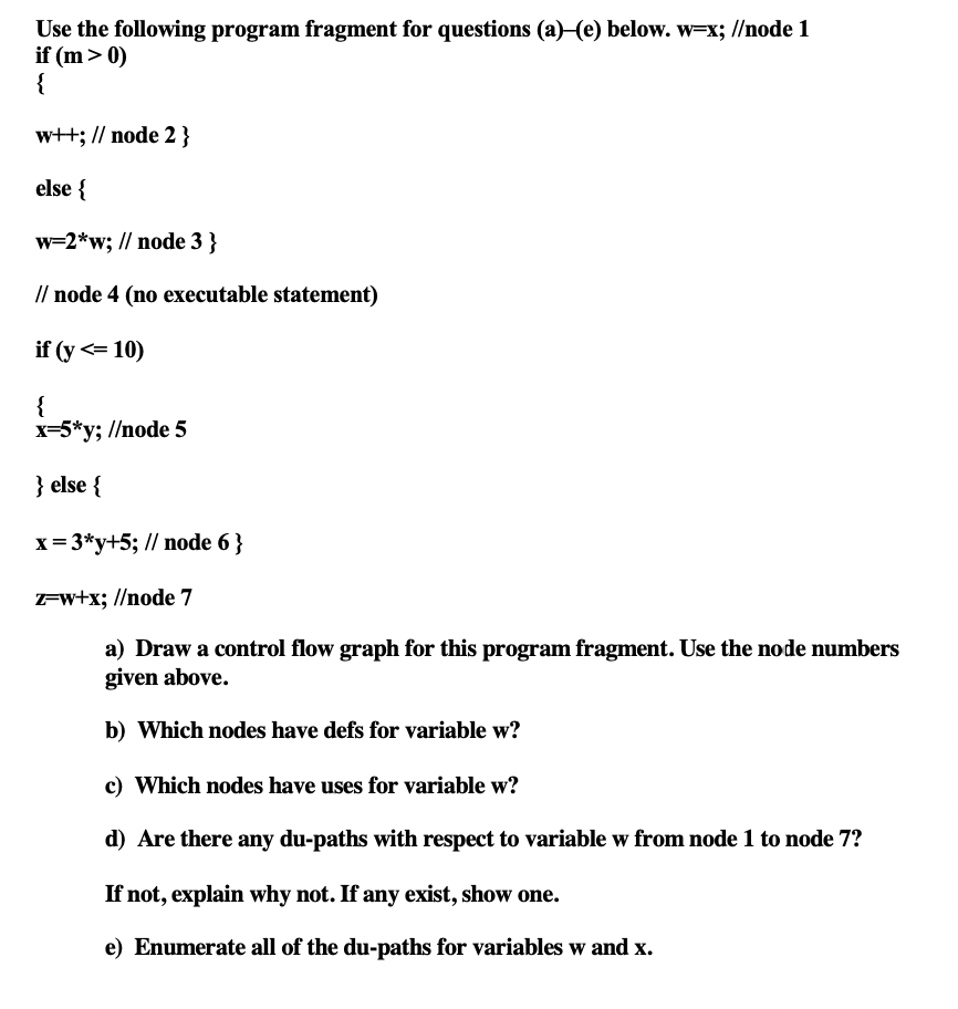 Solved Use the following program fragment for questions | Chegg.com