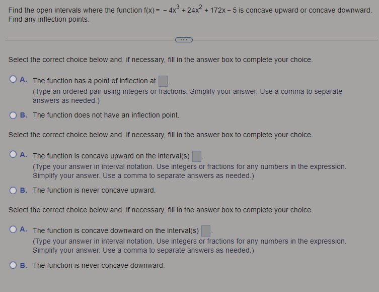 Solved Find the open intervals where the function | Chegg.com
