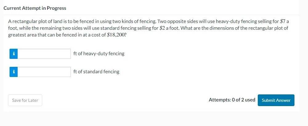 Solved A rectangular plot of land is to be fenced in using | Chegg.com