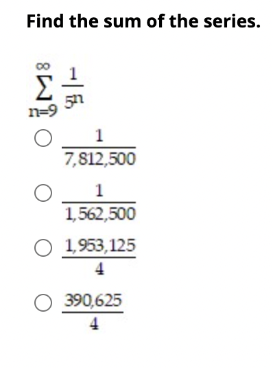 Solved Find the sum of the series. | Chegg.com