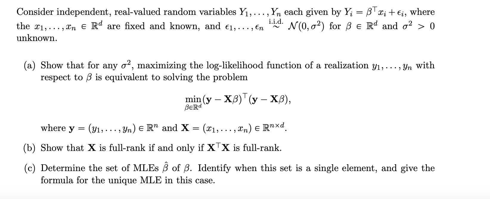 Consider independent, real-valued random variables | Chegg.com