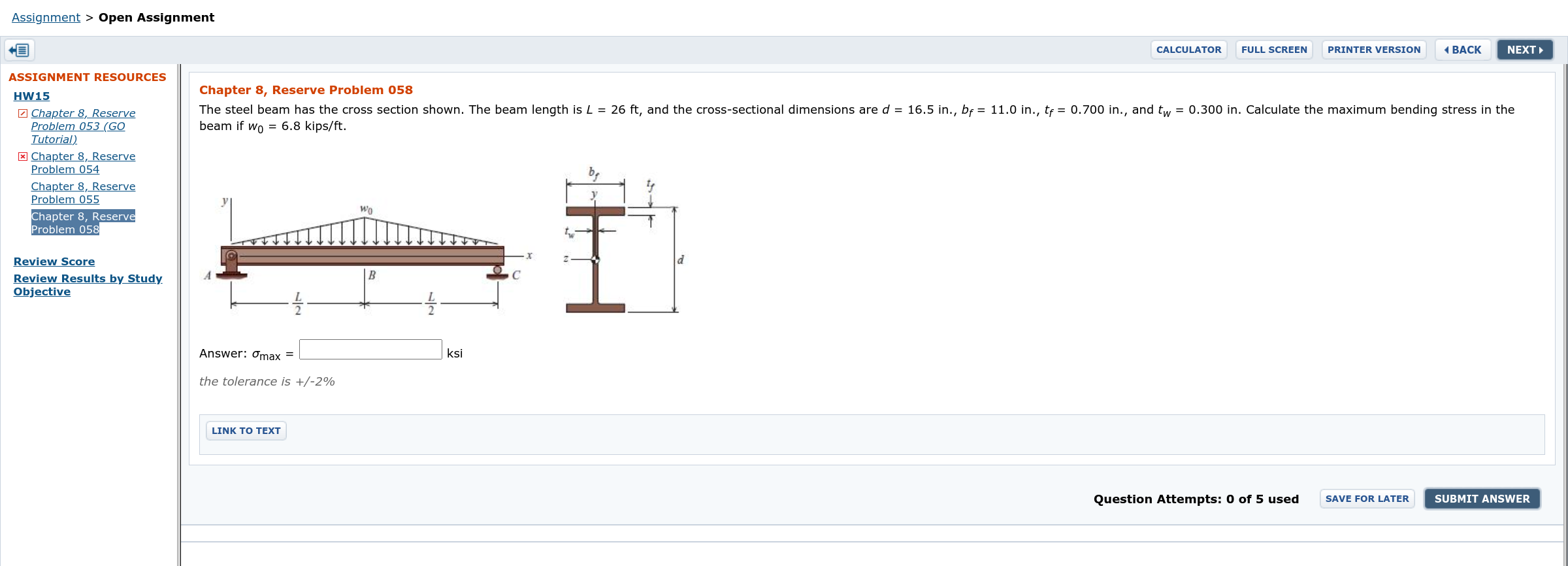 Solved Assignment > Open Assignment CALCULATOR FULL SCREEN | Chegg.com