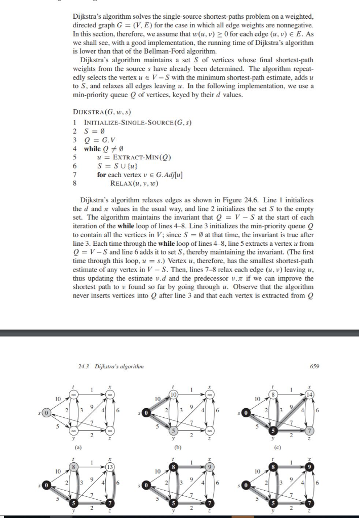 Dijkstra's algorithm solves the single-source | Chegg.com