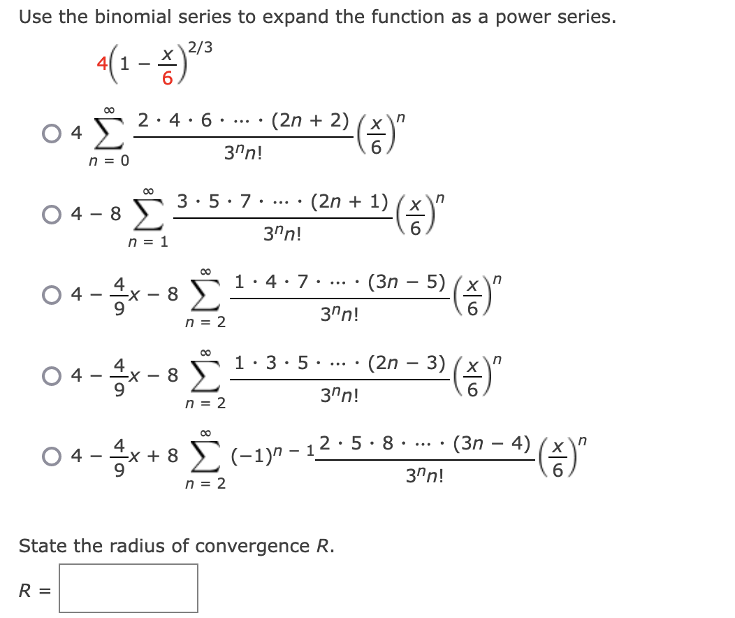 Solved Use the binomial series to expand the function as a | Chegg.com