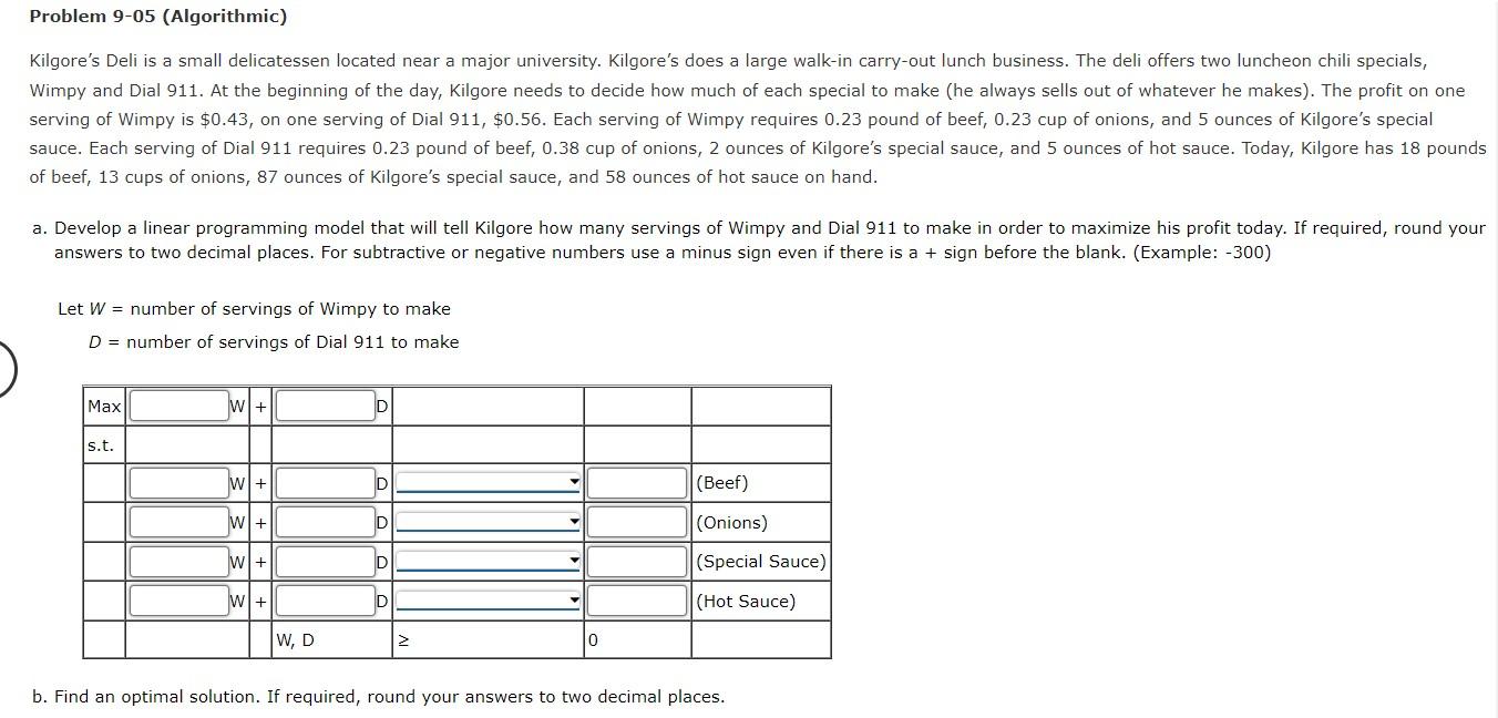 Kilgore's Deli is a small delicatessen located near a | Chegg.com