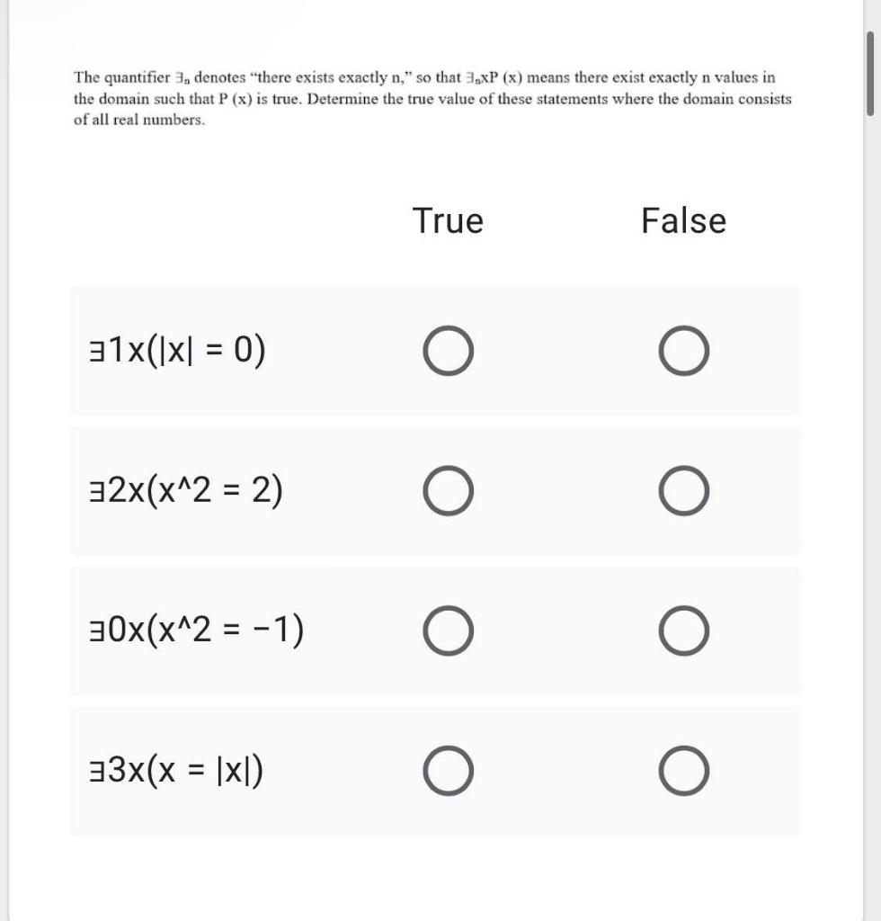 Solved The quantifier , denotes "there exists exactly n," so | Chegg.com
