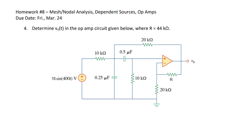 Solved Homework \#8 - Mesh/Nodal Analysis, Dependent | Chegg.com