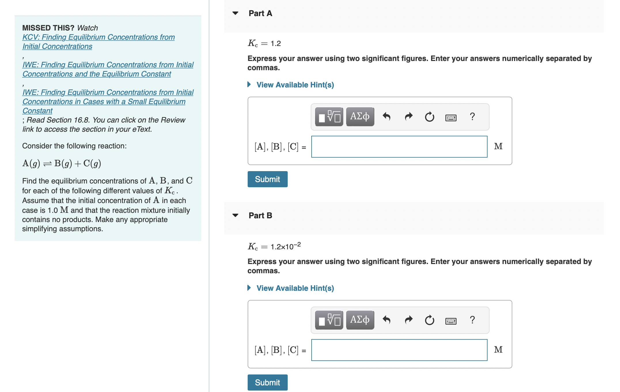 Solved MISSED THIS? Watch KCV: Finding Equilibrium | Chegg.com