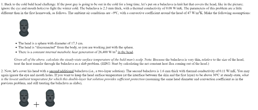 Solved 1. Back to the cold bald head challenge. If the poor | Chegg.com