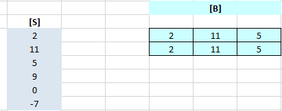 Solved i need to take the 1x6 matrix and make it into a 2x3 | Chegg.com