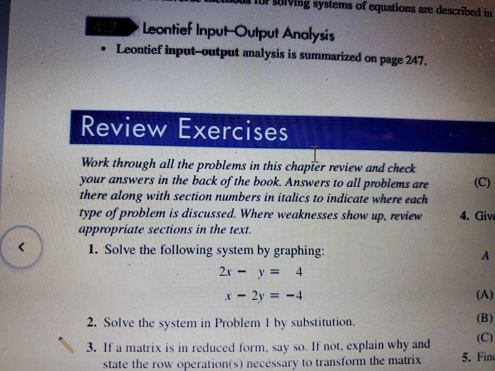 Solved Ursolving systems of equations are described in | Chegg.com Solved Ursolving systems of equations are described in | Chegg.com