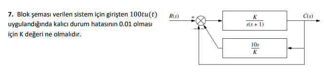 Solved 7. For the system whose block diagram is given, what | Chegg.com