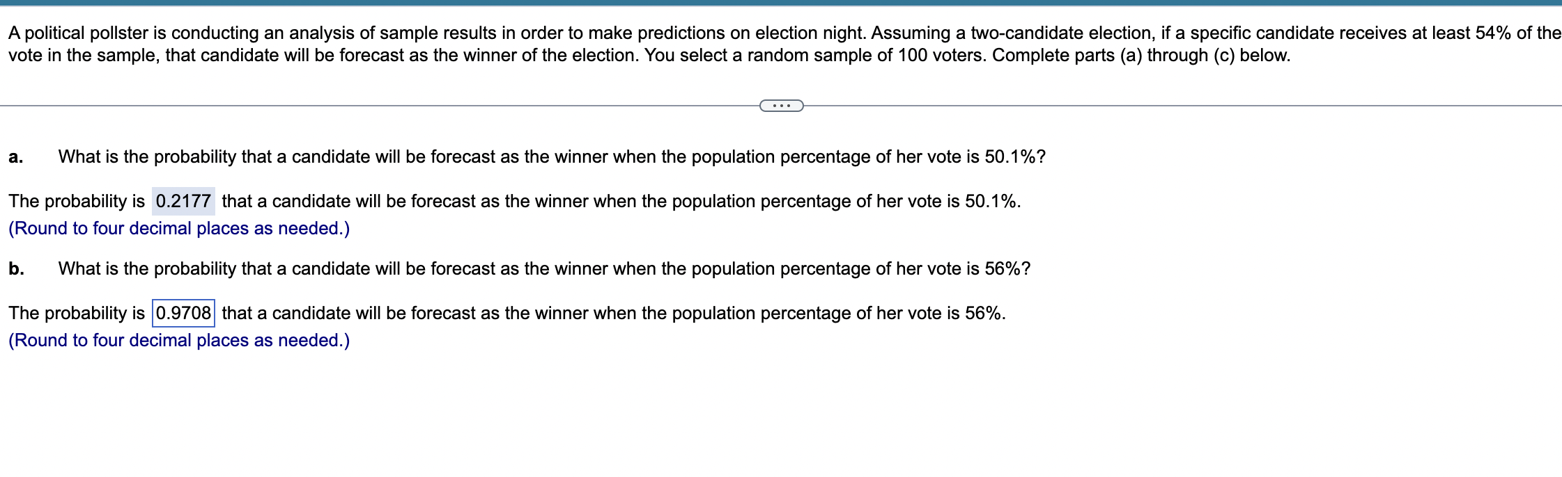Solved A political pollster is conducting an analysis of | Chegg.com