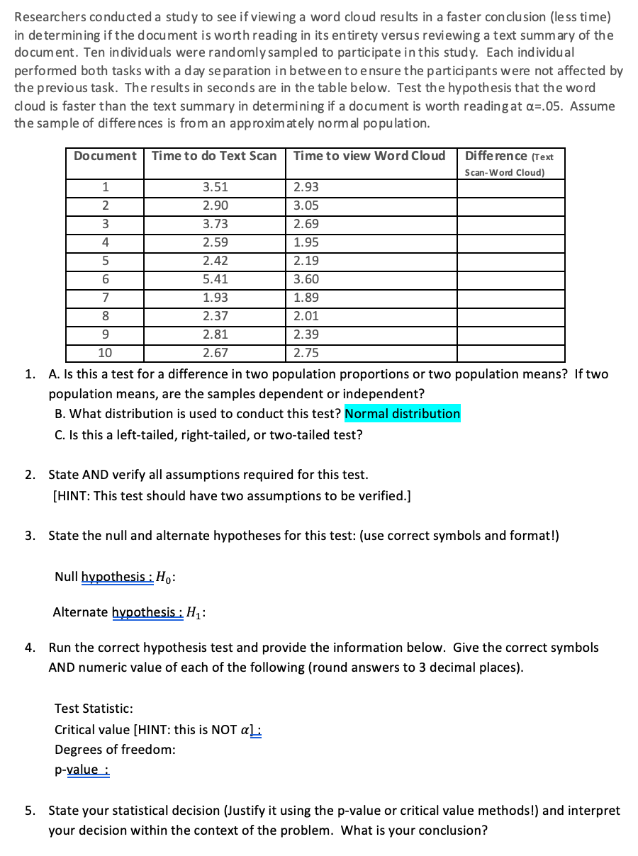 Solved Researchers conducted a study to see if viewing a | Chegg.com