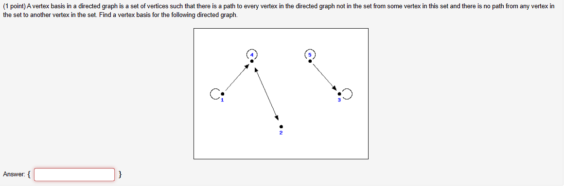 Solved the set to another vertex in the set. Find a vertex | Chegg.com