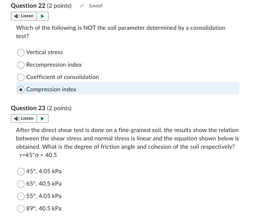 Solved Which of the following is NOT the soil parameter | Chegg.com