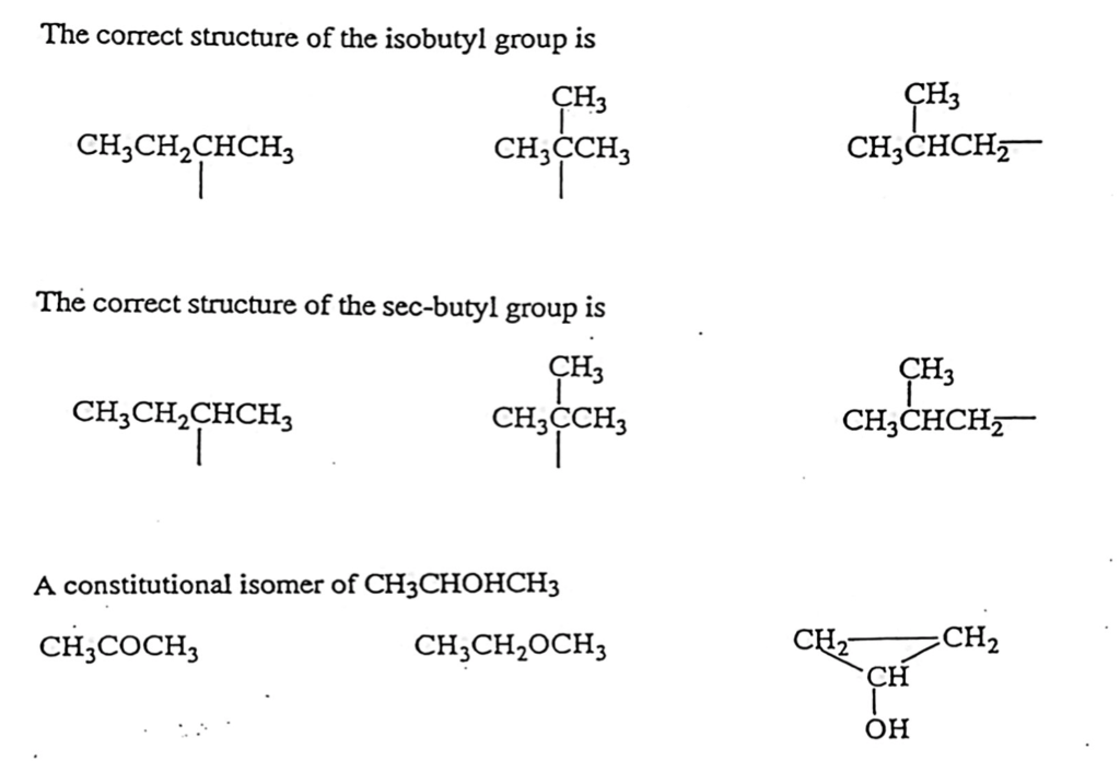 Solved The correct structure of the isobutyl group is CH3 | Chegg.com