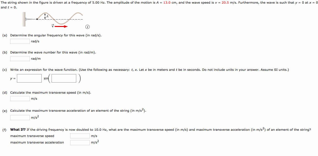 Solved The string shown in the figure is driven at a | Chegg.com