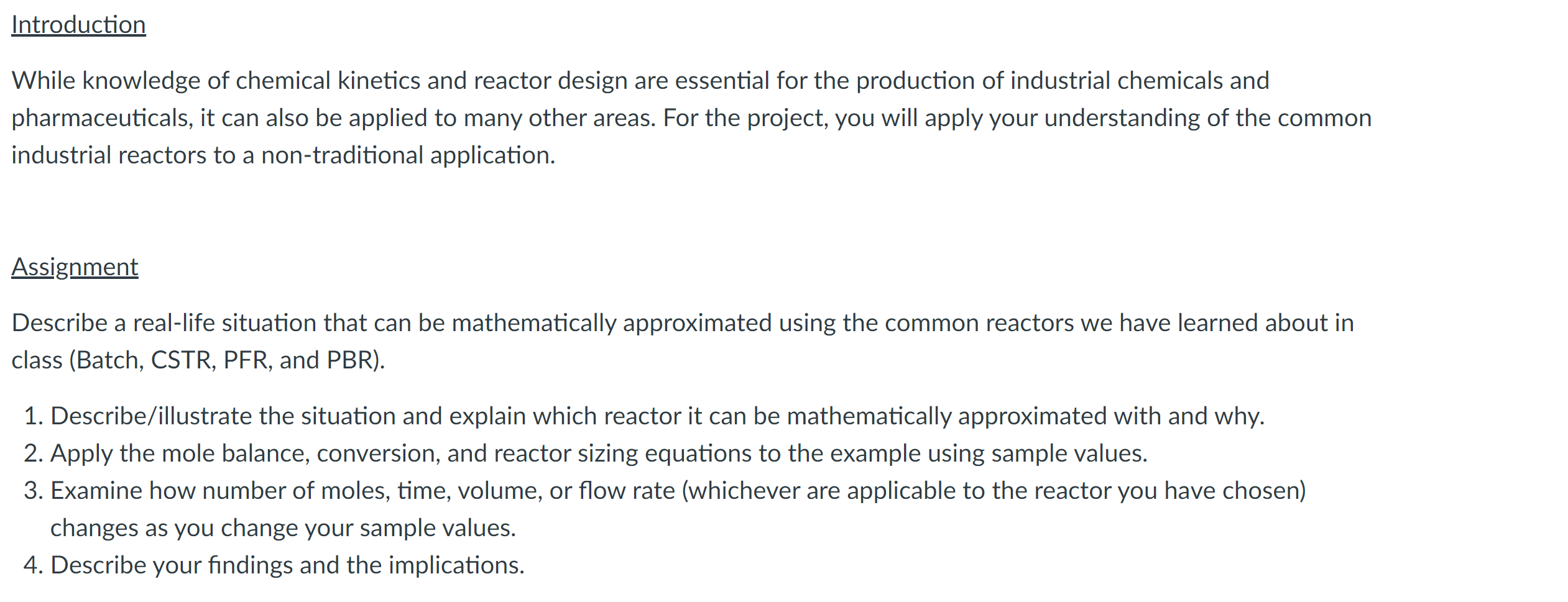 Solved Using The Equation Below For A Batch Reactor