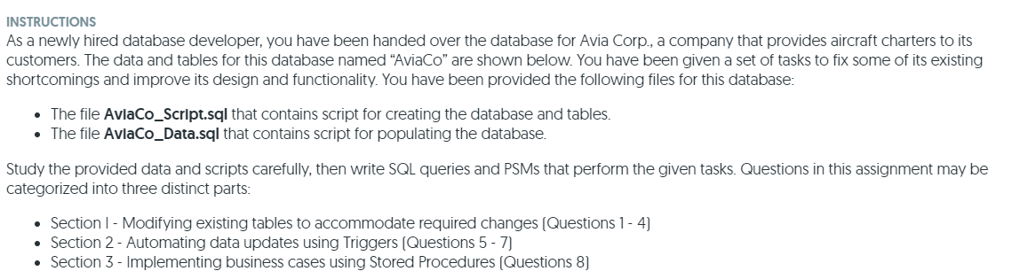INSTRUCTIONS As a newly hired database developer, you | Chegg.com