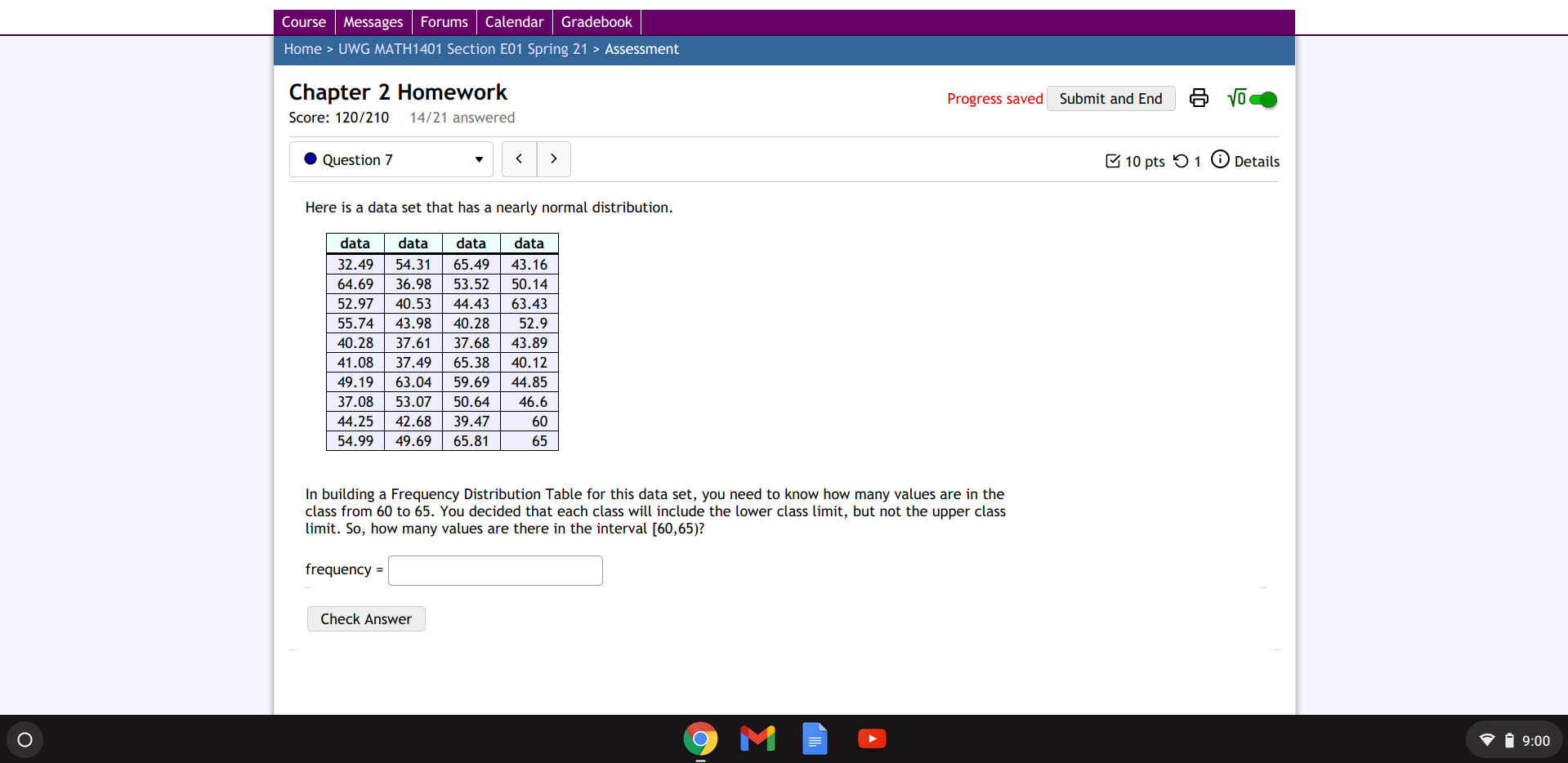 Solved Course Messages Forums Calendar Gradebook Home > UWG | Chegg.com