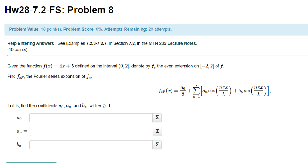 Solved Hw28-7.2-FS: Problem 8 Problem Value: 10 point(s). | Chegg.com