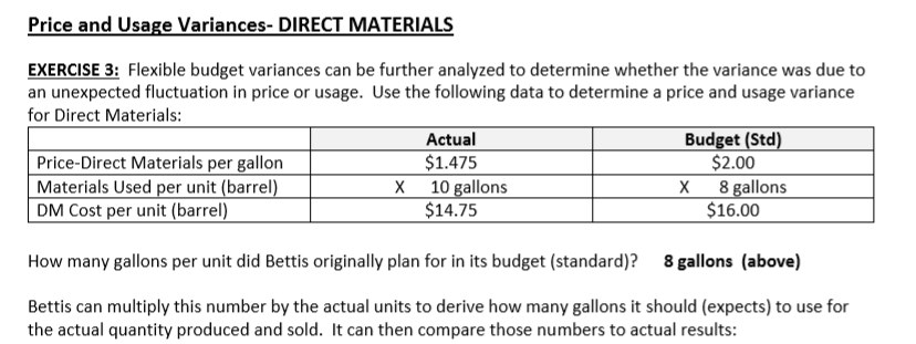 Solved c) Exercise 3: What is the Direct Materials | Chegg.com