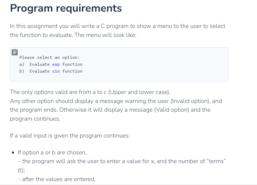 Solved The exponential of x and sine of x can be obtained | Chegg.com