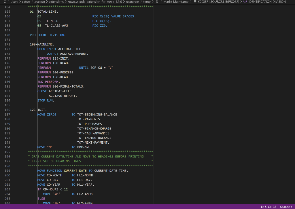 I need help with my COBOL project. I have finished | Chegg.com