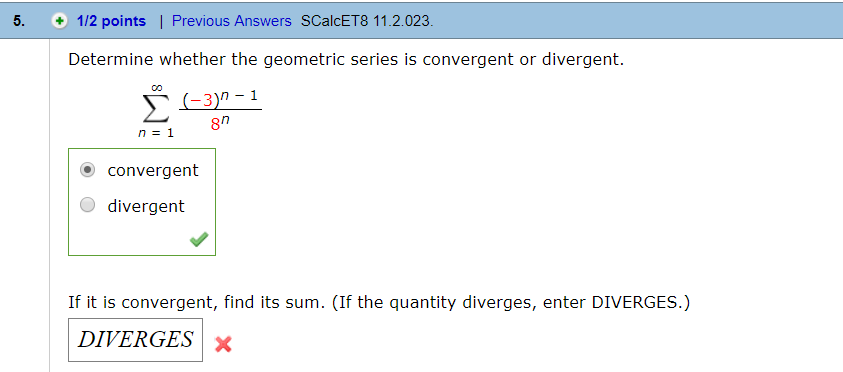 Solved 5. 1/2 points | Previous Answers SCalcET8 11.2.023 | Chegg.com Solved 5. 1/2 points | Previous Answers SCalcET8 11.2.023 | Chegg.com