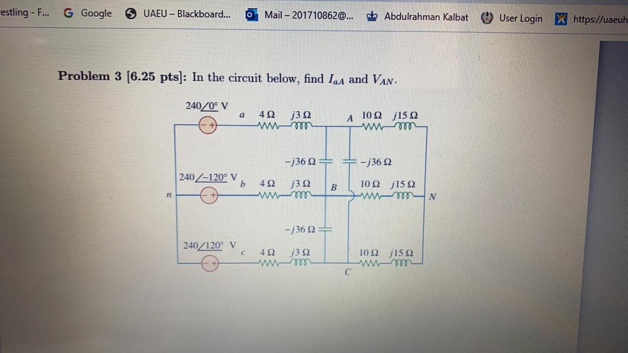 Solved estling - F... G Google UAEU – Blackboard... O Mail – | Chegg.com