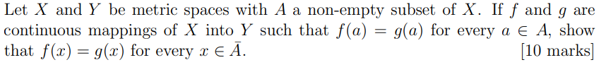 [Solved]: Let ( X ) and ( Y ) be metric spaces with