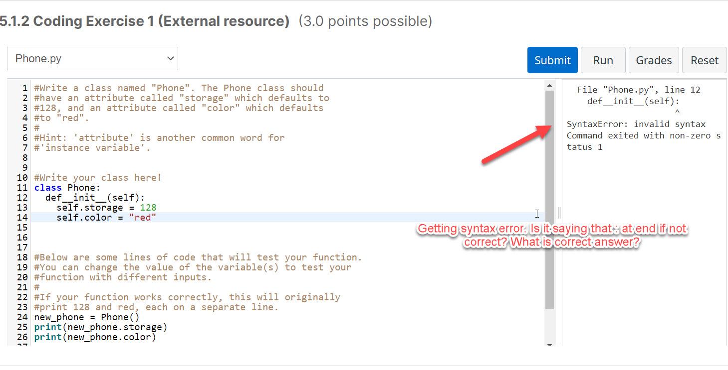 Solved Python Objects Methods Getting Syntax Error Line 12 9098