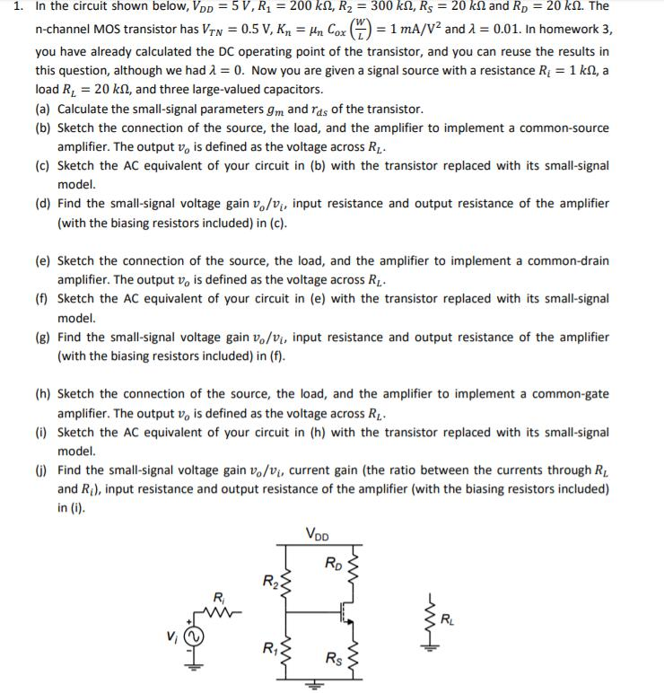 Solved 1. In the circuit shown below, Vpp = 5 V, R1 = 200 | Chegg.com