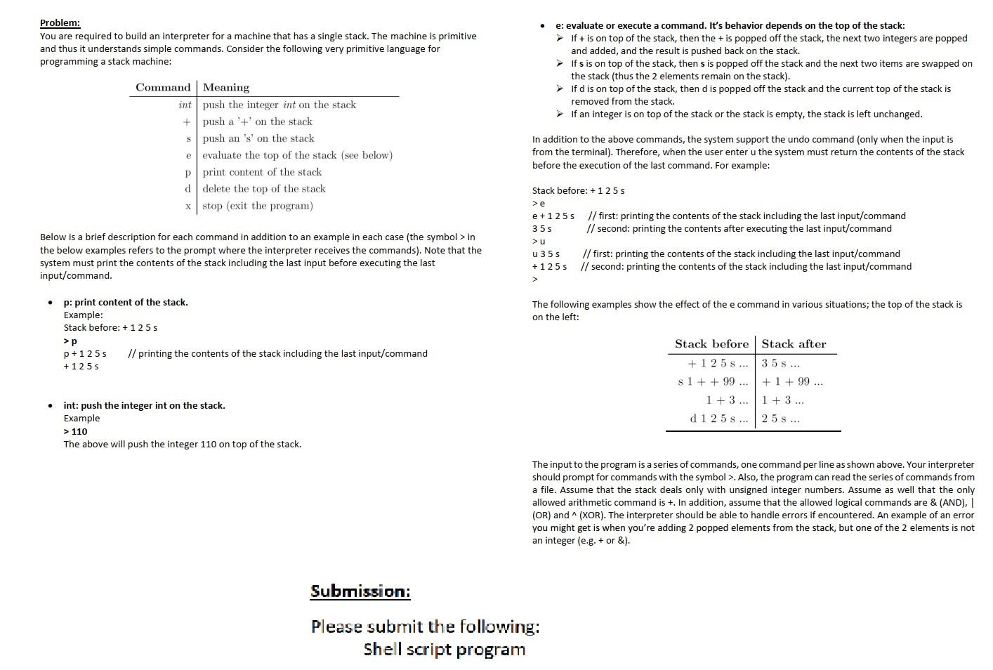 Solved Problem: You are required to build an interpreter for | Chegg.com