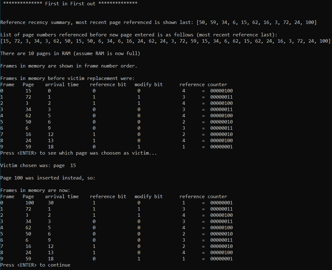 Solved output and give the explanations indicated. ﻿FIFO:i. | Chegg.com