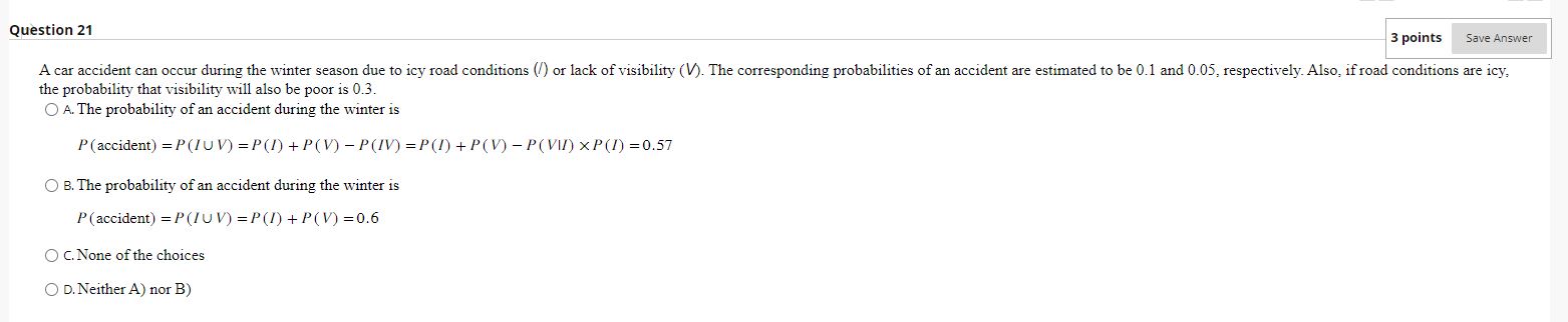 Solved the probability that visibility will also be poor is | Chegg.com