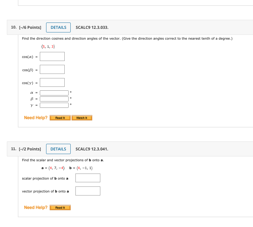 Solved 10. (-/6 Points) DETAILS SCALC9 12.3.033. Find the | Chegg.com