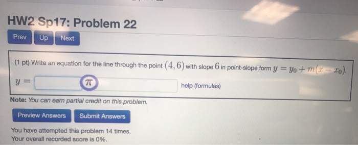 Solved Write an equation for the line through the point | Chegg.com